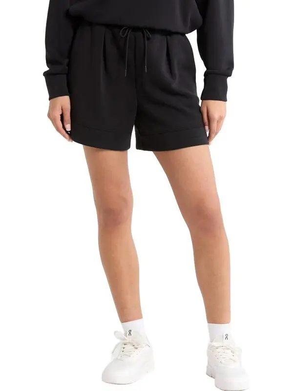 Zella High Waist Knit Shorts - Black