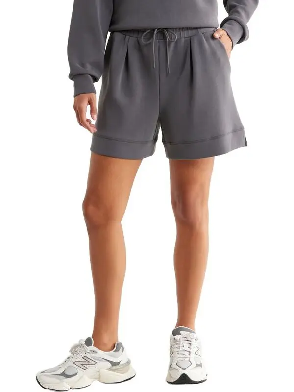 Zella Ultrasoft High Waist Knit Shorts - Grey Forged