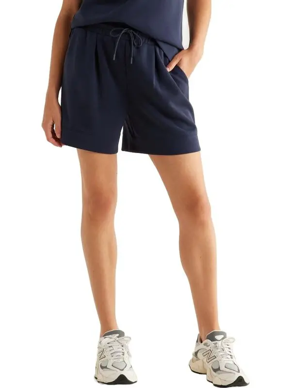 Zella High Waist Knit Shorts - Navy Sapphire