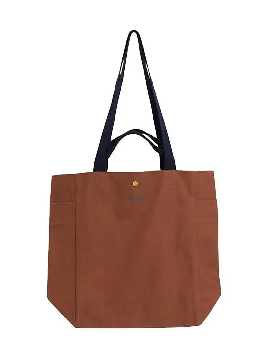 HAY Logo-print Cotton Tote Bag - Milk Chocolate