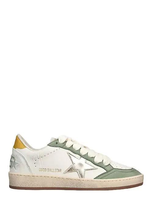 GOLDEN GOOSE Ballstar Leather Low-top Sneakers - Green Comb