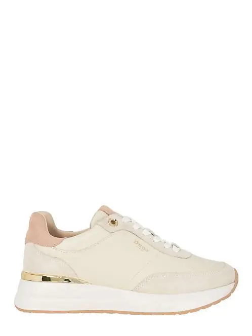 DUNE Emotion Leather Low-top Trainers - Cream Leather