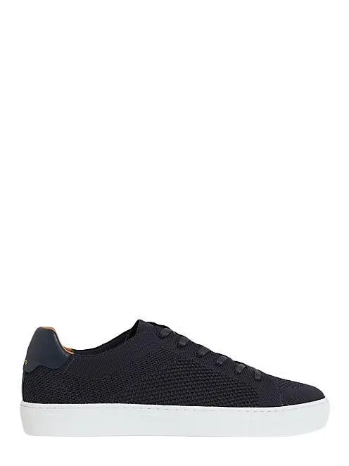 REISS Finley Knit Low-top Trainers - Navy