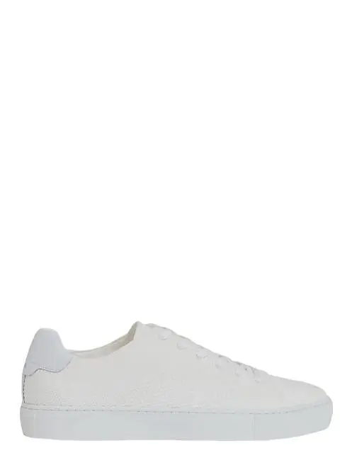 REISS Finley Knit Low-top Trainers - White