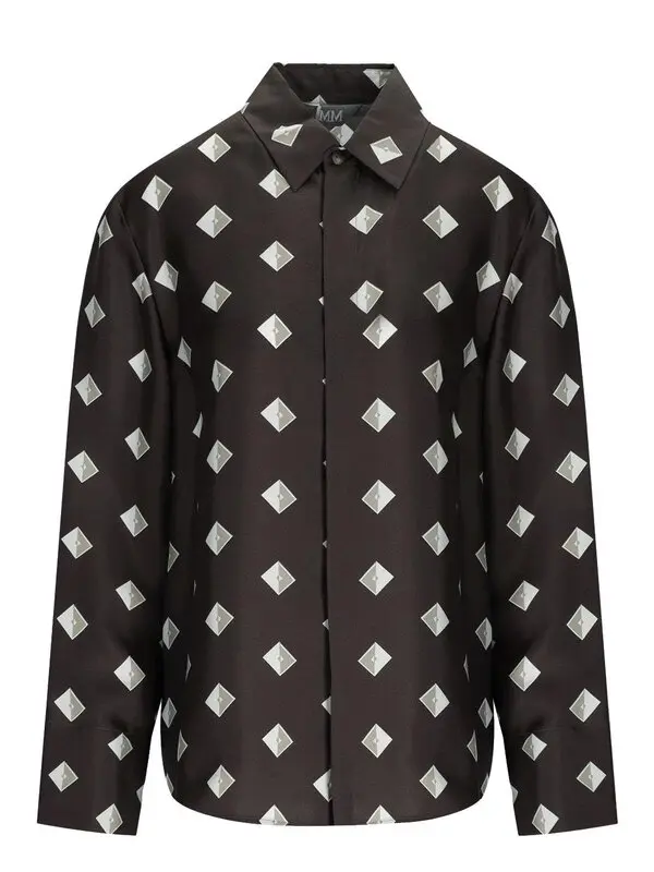 Max Mara Zelig Printed Silk Shirt - Brown