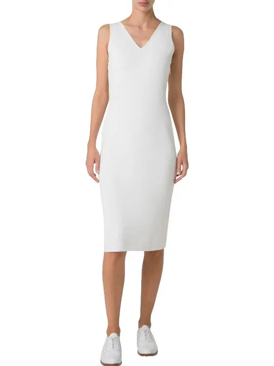 Akris Sleeveless Sheath Dress - Ecru