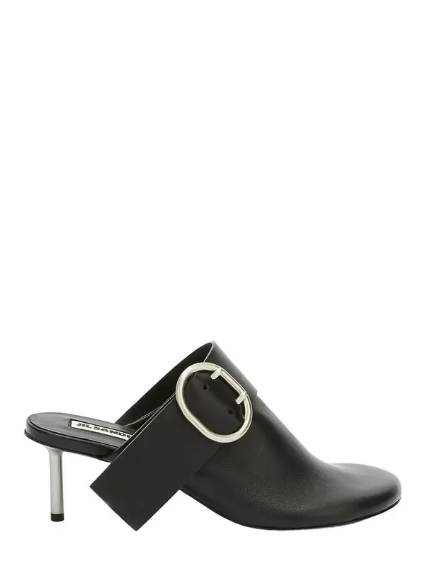 JIL SANDER Mules With Buckle - Black