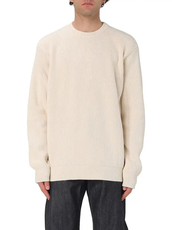 JIL SANDER Ribbed Knit Sweater - Beige