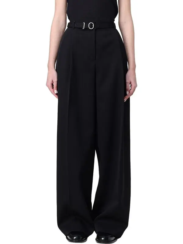 JIL SANDER Wide-leg Tailored Trousers - Black