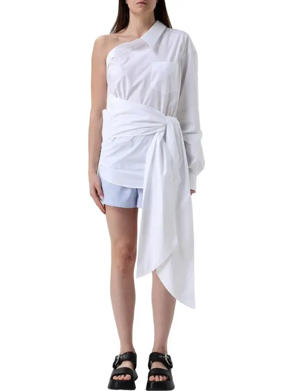 Moschino Shirt With Asymmetrical Design And Wrap Detail - White