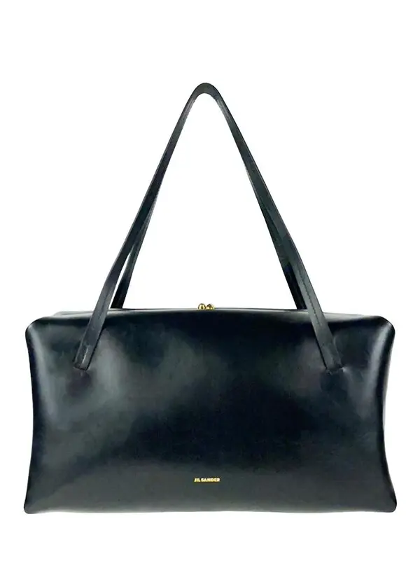 JIL SANDER Goji Pillow Smooth Leather Shoulder Bag - Black