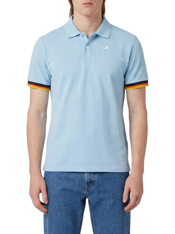 K-WAY Cotton Polo With Logo - Blue 3