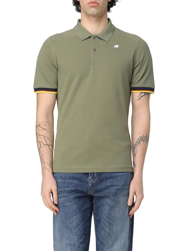 K-WAY Cotton Polo With Logo - Green
