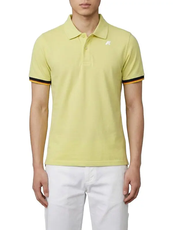 K-WAY Cotton Polo With Logo - Yellow