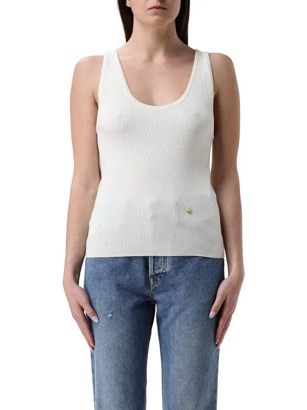 Moschino Ribbed Tank Top - White