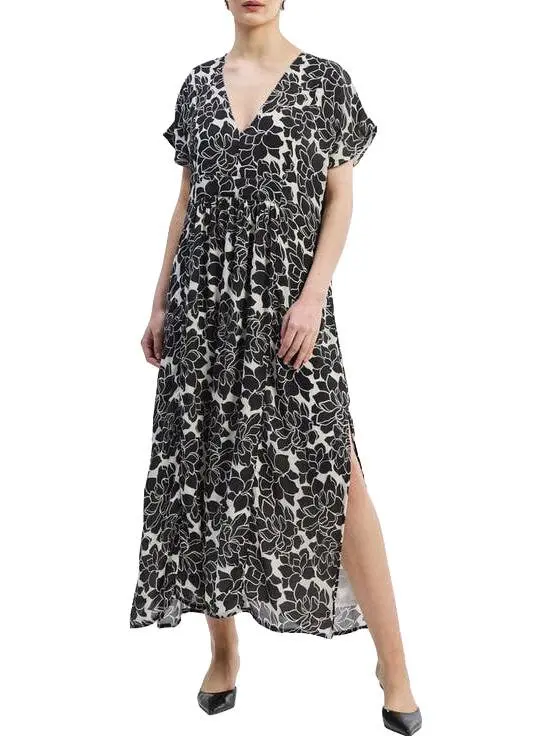 REISTOR Floral Maxi Dress - Midnight Bloom