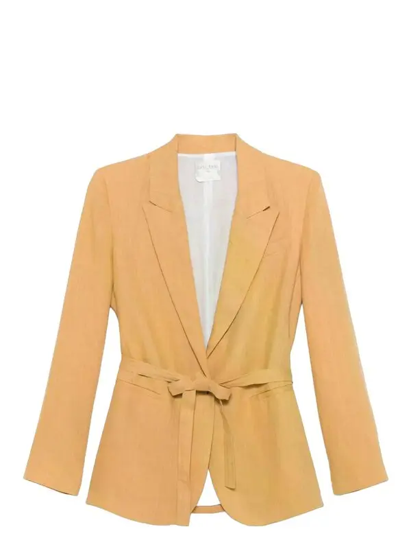 FORTE_FORTE Belted Blazer - Yellow