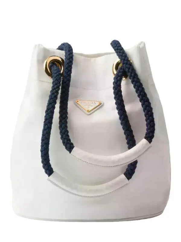 Prada Small Mariner Bucket Bag - White
