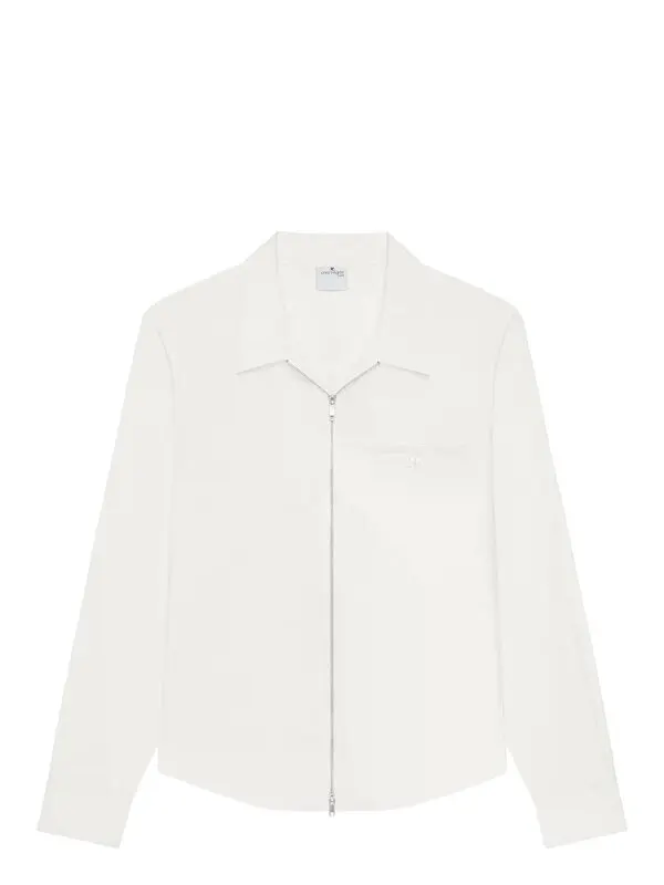 COURREGES Zipped Poplin Shirt - White