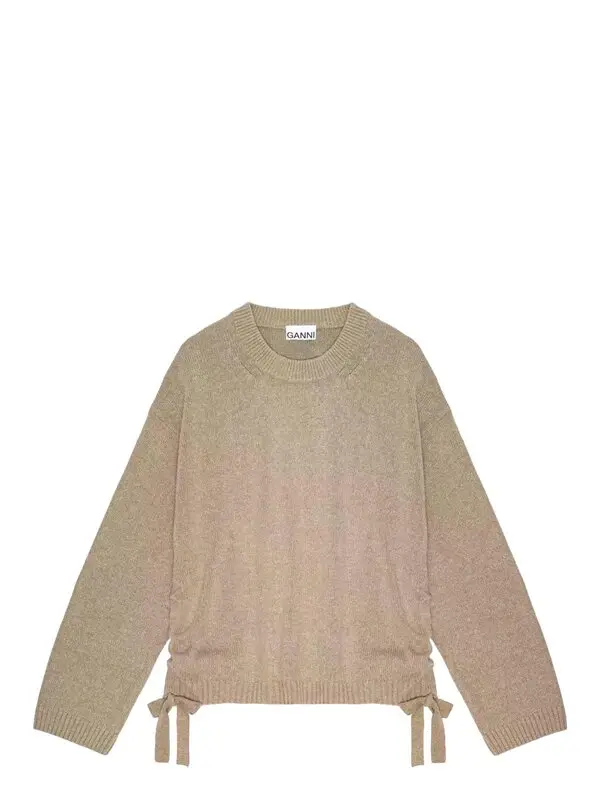GANNI Drawstring Sweater - Neutrals