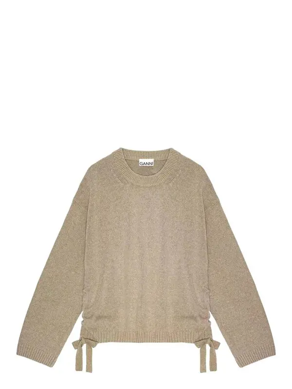 GANNI Drawstring Sweater - Neutrals