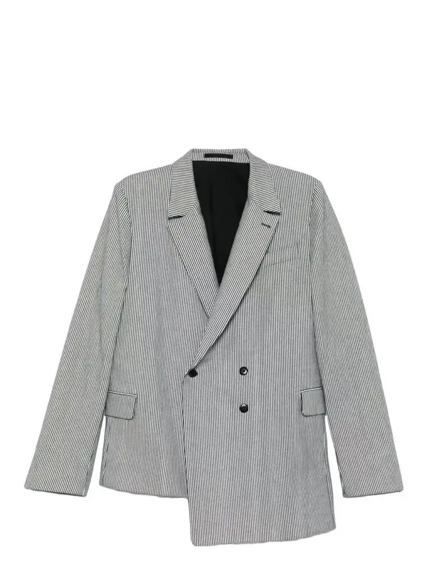 Random Identities Striped Blazer - Black