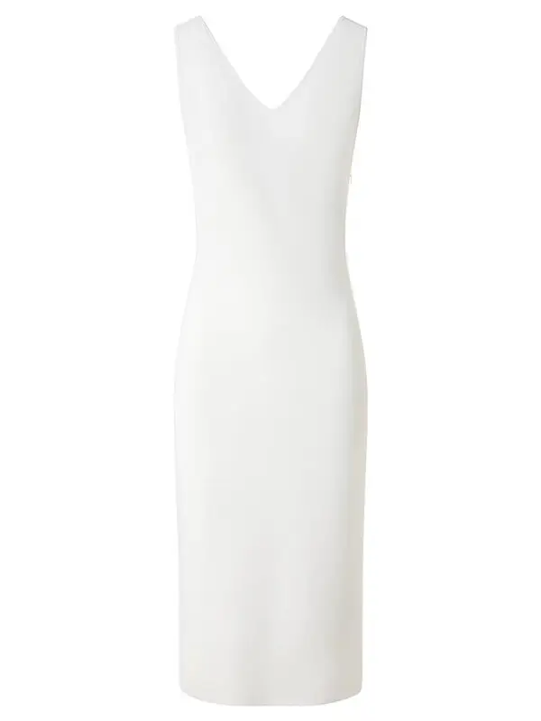 Akris Sleeveless Knit Midi Dress - Ecru