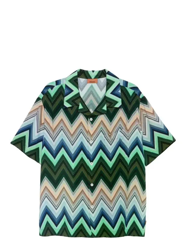 Missoni Zigzag-print Shirt - Green