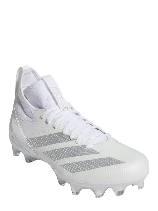 Adidas Adizero Impact Football Cleats - Cloud White / Silver Metallic / Cloud White