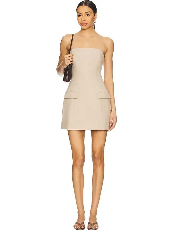 Bardot Madeline Hour Glass Mini Dress - Tan