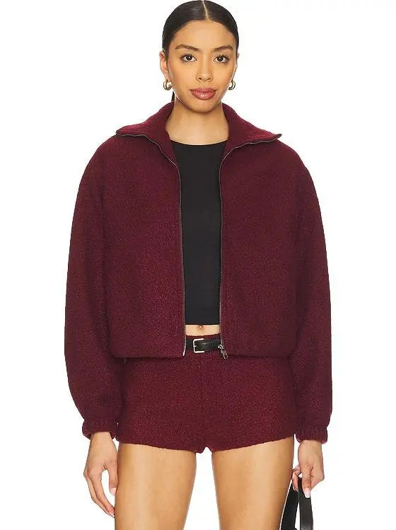 Amanda Uprichard X Como Bomber Jacket - Burgundy