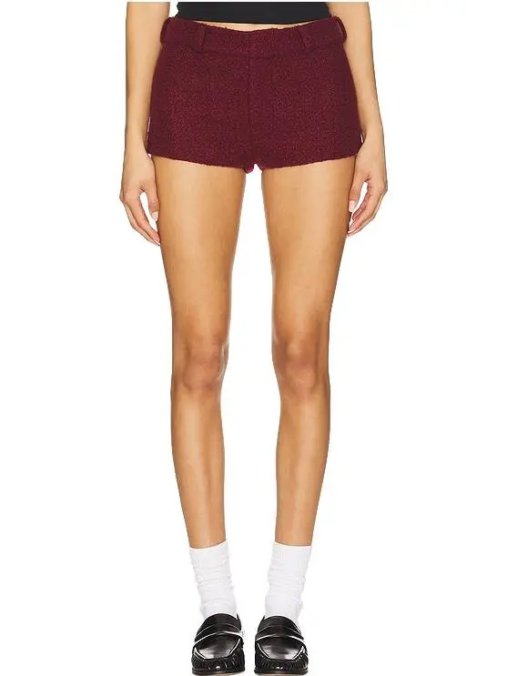 Amanda Uprichard X Caresse Short - Burgundy