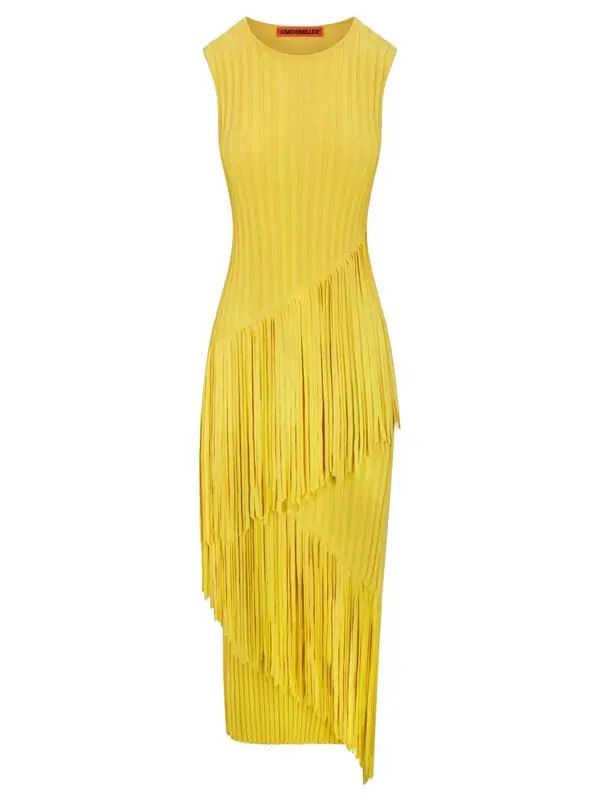 SIMONMILLER Spiral Midi Dress - Yellow