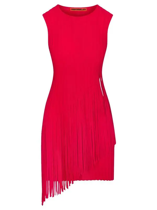 SIMONMILLER Spiral Mini Dress - Red