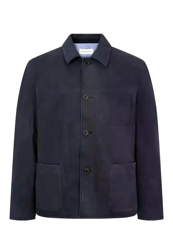 MAN ON THE BOON. On The Boon Suede Jacket - Blue