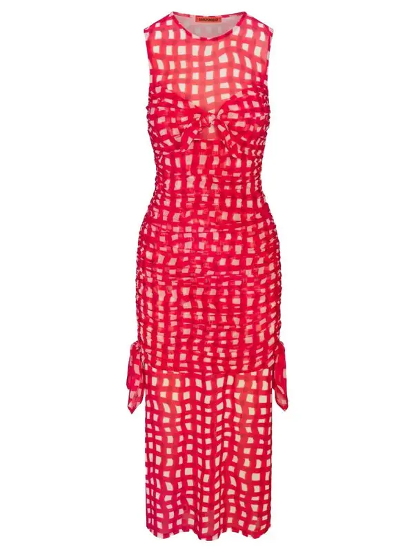 SIMONMILLER Sonora Mesh Midi Dress - Red