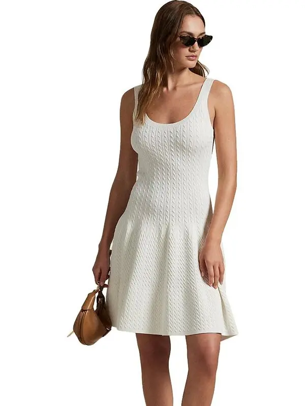 Ralph Lauren Cable-knit Sweater Dress - Cream