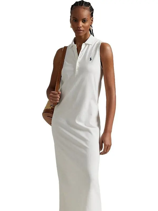 Ralph Lauren Stretch-cotton Polo Shirt Dress - White