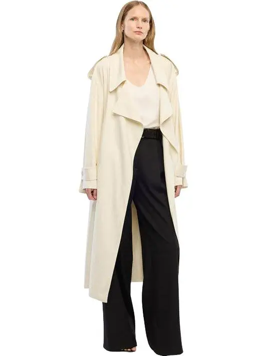 Another Tomorrow Soft Trench - Off White