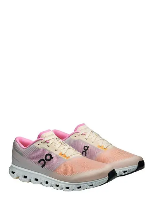On Cloud 6 Push Sneaker - Tangerine/ Raspberry