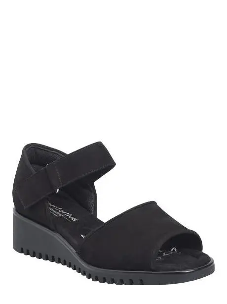 COMFORTIVA Daniella Wedge Sandal - True Black
