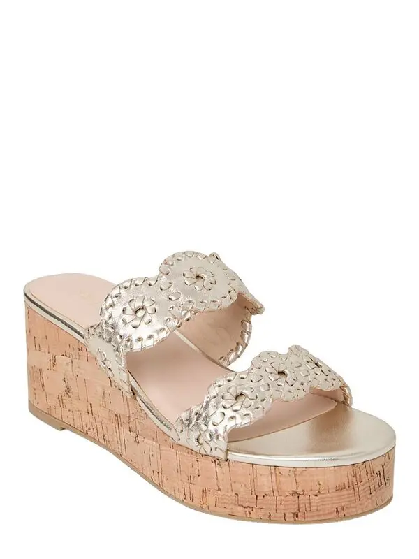 Jack Rogers Laurin Platform Sandals - Jacks Platinum