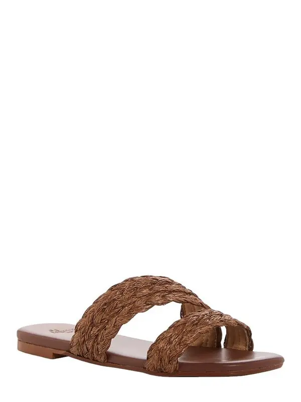 CastaÑer Paz Woven Slide Sandals - Chocolate
