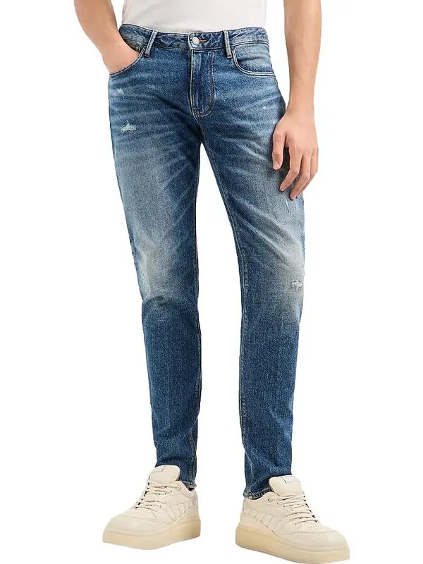 Emporio Armani Slim Fit Jeans - Medium Blue
