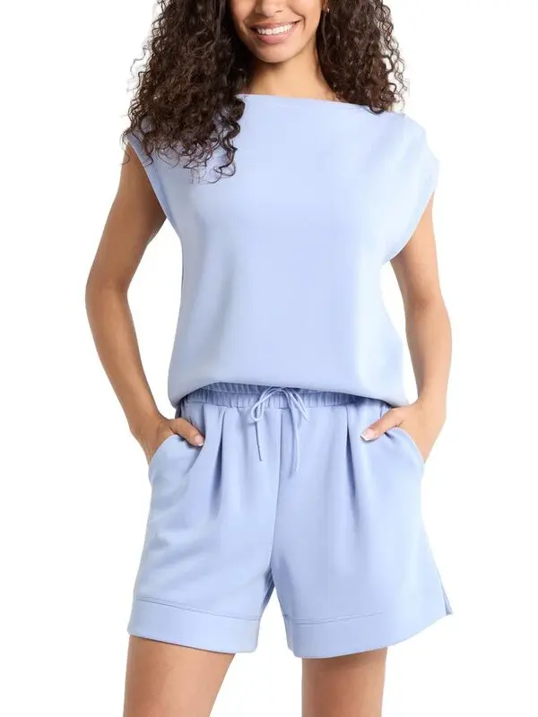 Zella Ultra Soft Knit Top - Blue Stork