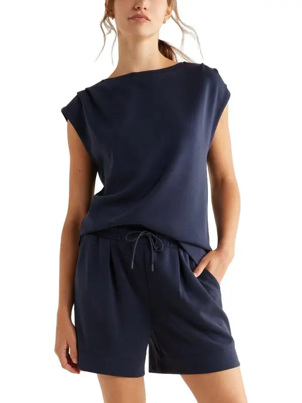 Zella Ultra Soft Knit Top - Navy Sapphire
