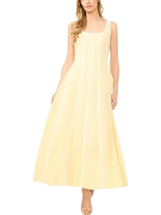 Halogen Stripe Maxi Dress - Pastel Yellow
