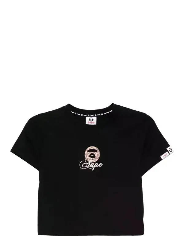 A BATHING APE Aape * Logo-print T-shirt - Black