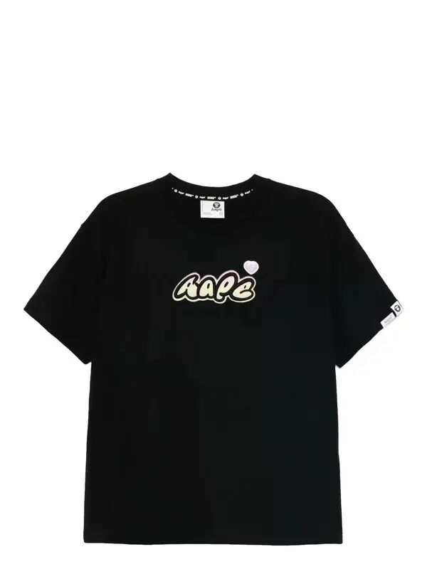 A BATHING APE Aape * Logo-print T-shirt - Black