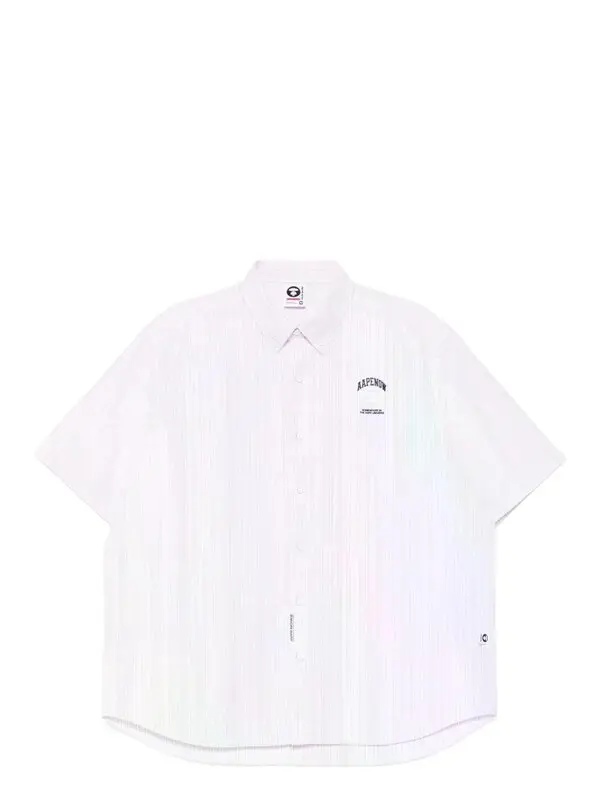 AAPE BY *A BATHING APE® Aapenow Moonface-logo Striped Shirt - Pink